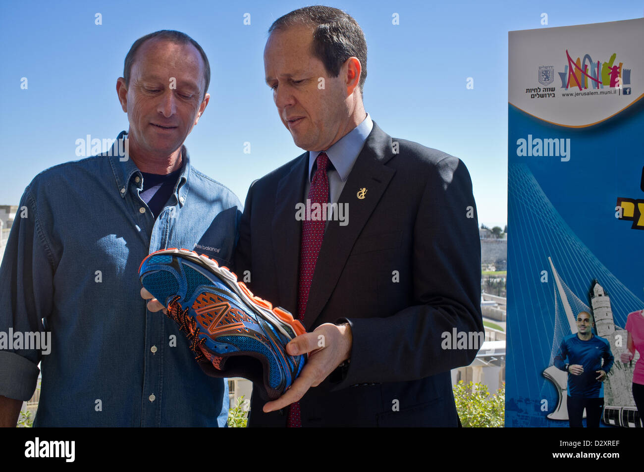 Jerusalem Mayor Nir Barkat, a marathon runner who has participated in ...