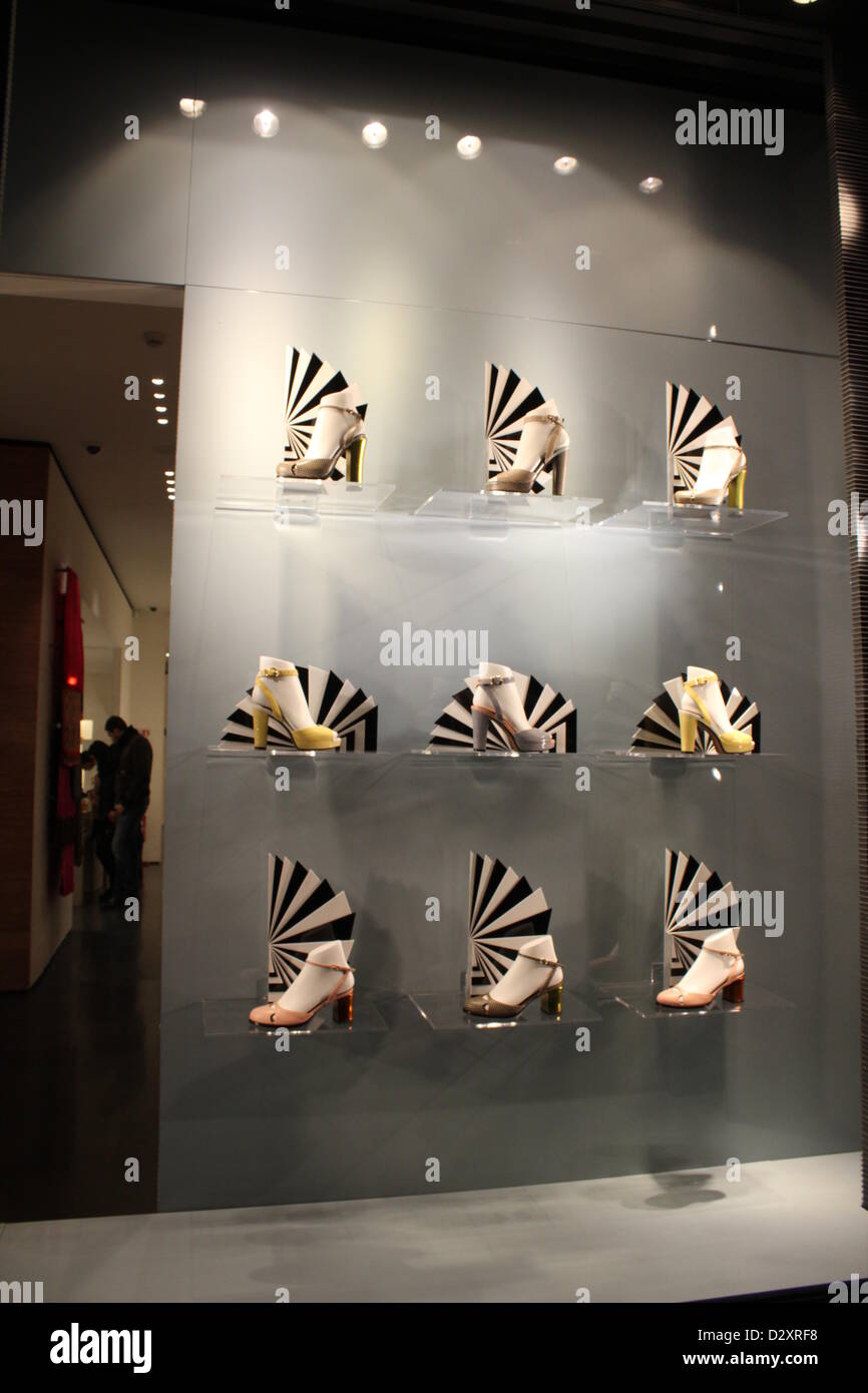 3 February 2013 Fendi shop window display in RomeItaly Stock Photo - Alamy