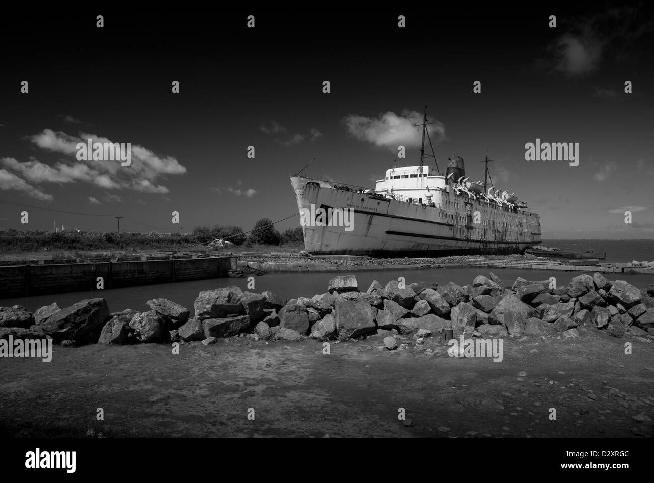 Mostyn docks Black and White Stock Photos & Images - Alamy