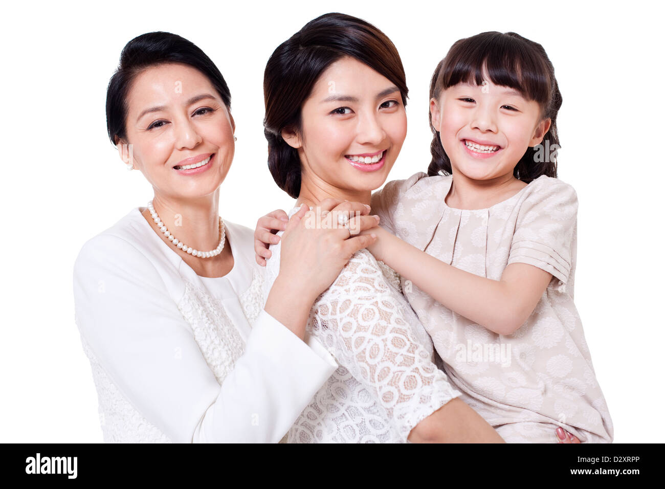 Cheerful family smiling Stock Photo - Alamy