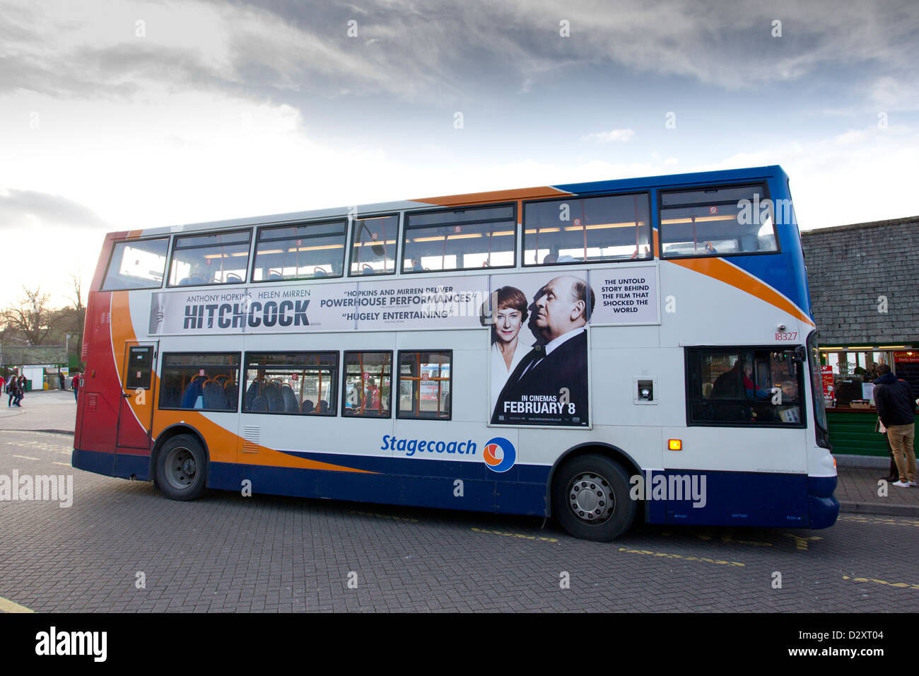 Film advert on the bus hi-res stock photography and images - Alamy