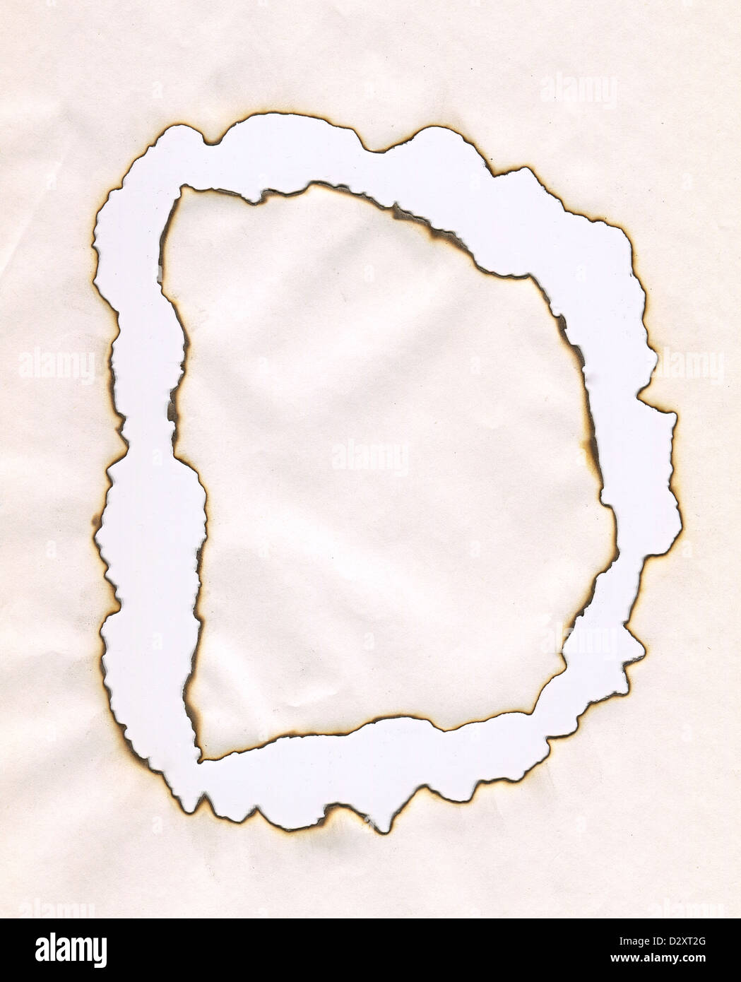 Letter D, from burnet paper Stock Photo - Alamy