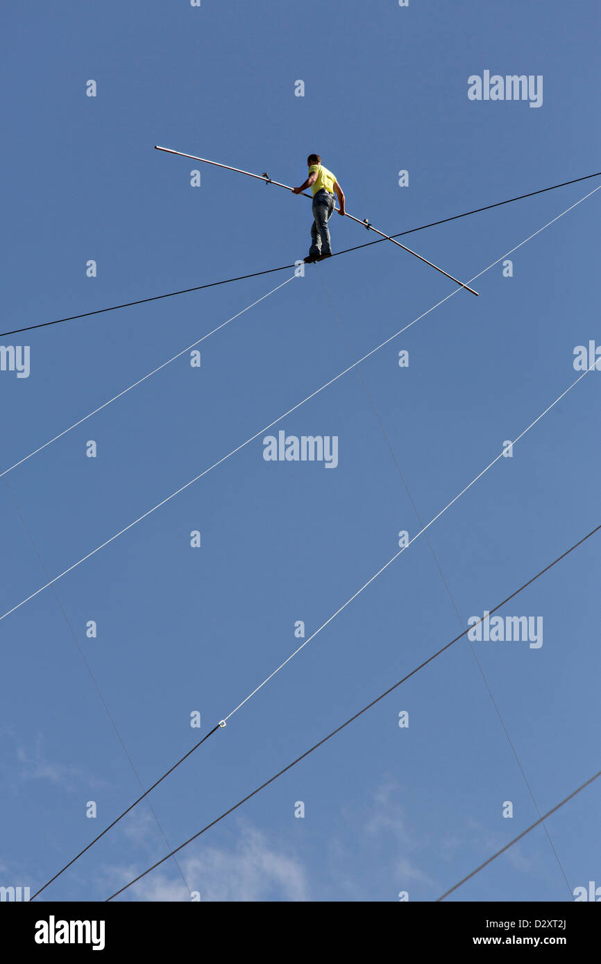 Tightrope walker circus hi-res stock photography and images - Alamy