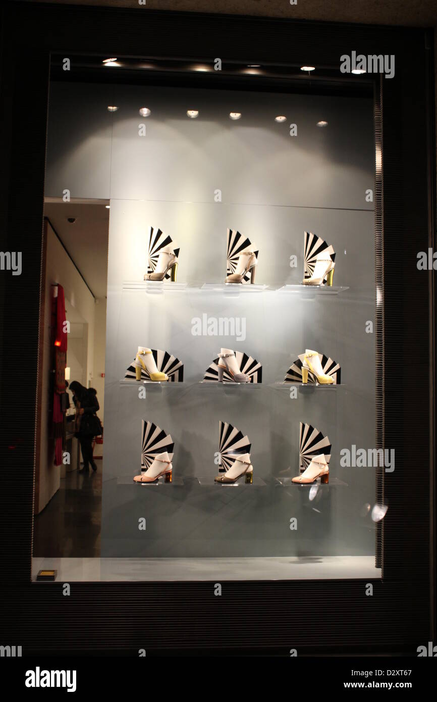 3 February 2013 Fendi shop window display in RomeItaly Stock Photo - Alamy