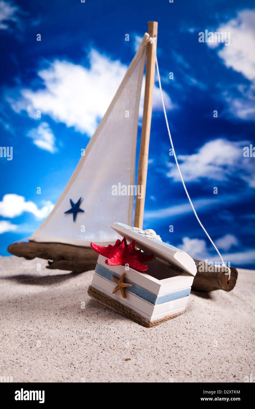 Sailboat on sand, holiday, summer, beach Background Stock Photo - Alamy