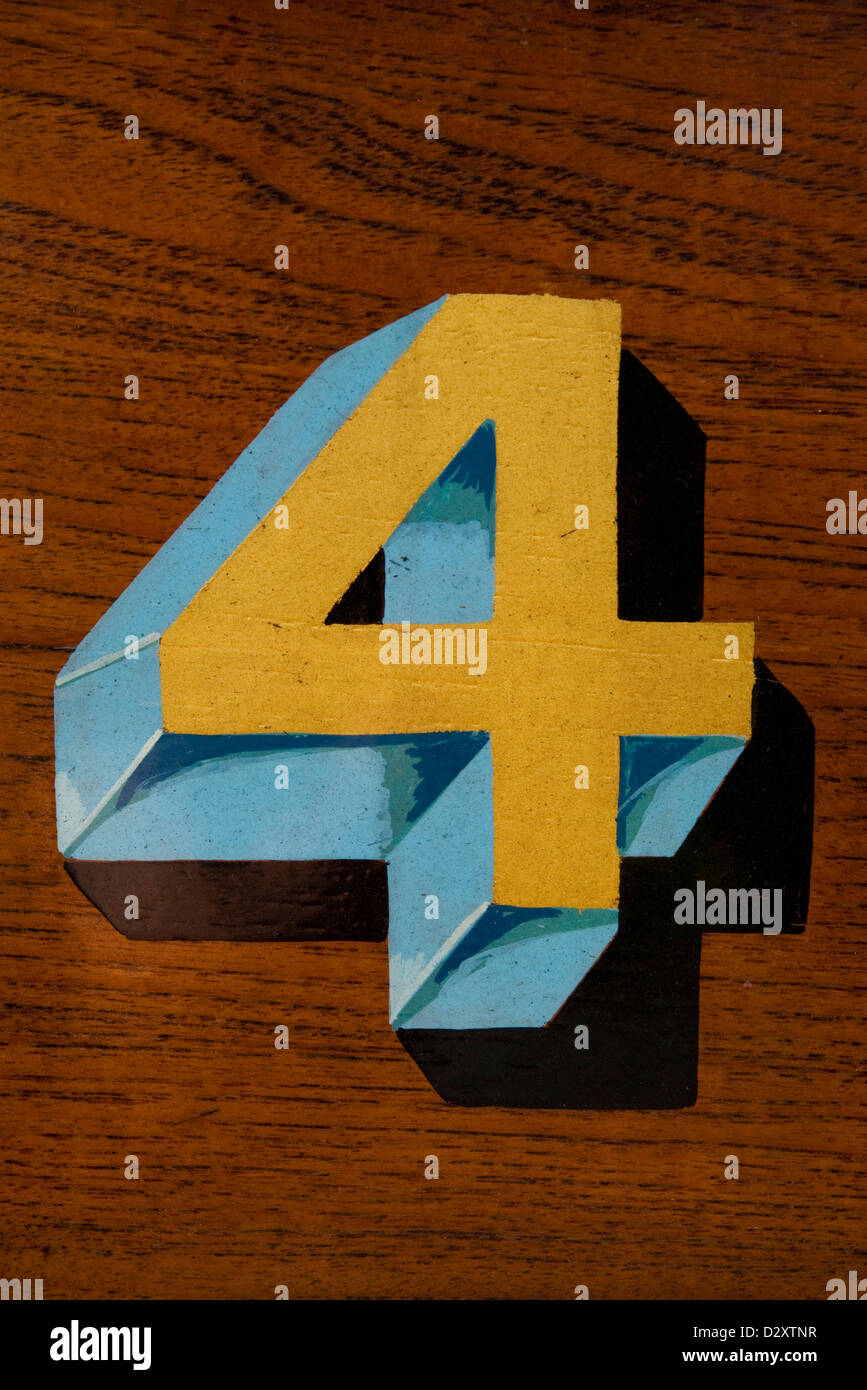 Vintage Number 4 on Steam Railway Carriage at the Bluebell Railway ...