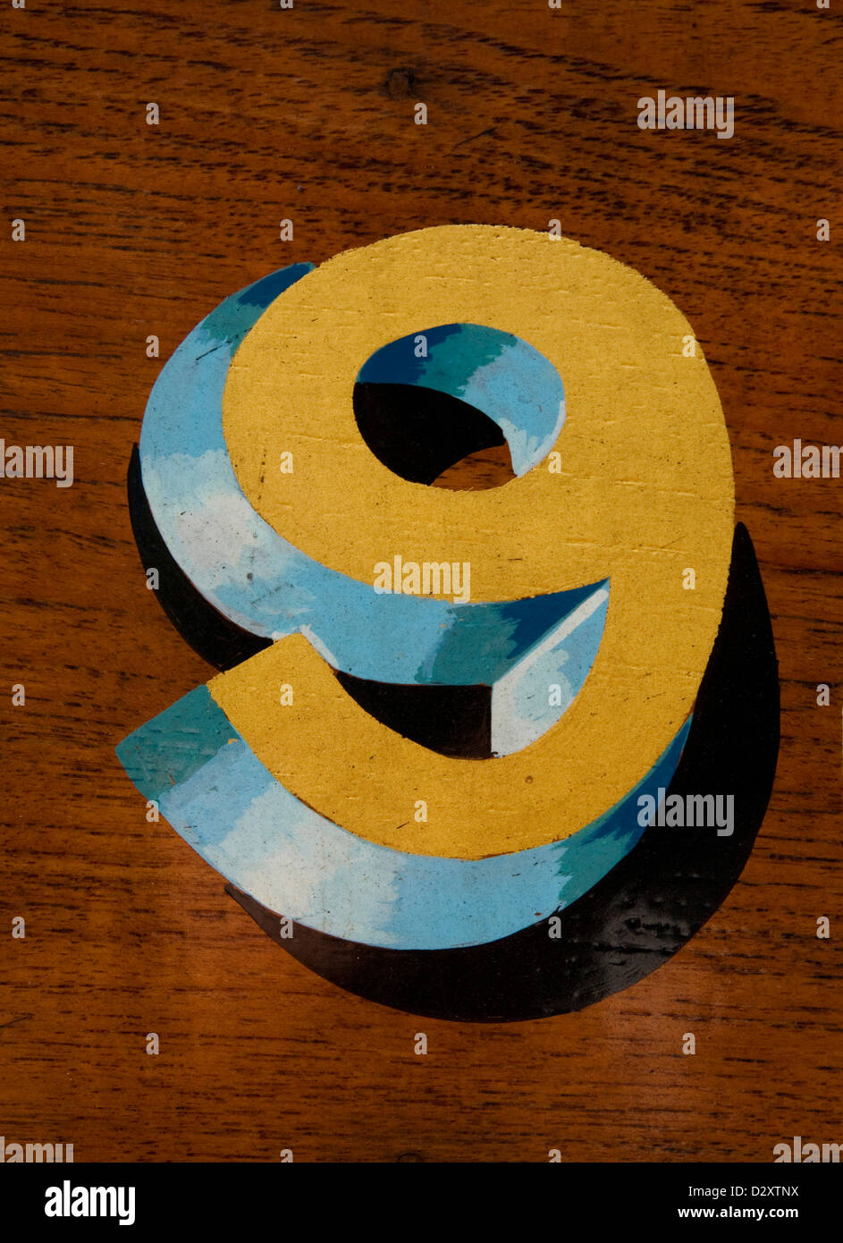 Vintage Number 9 on Steam Railway Carriage at the Bluebell Railway ...