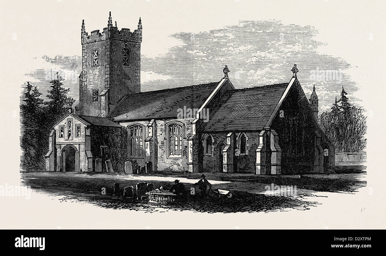 SANDRINGHAM CHURCH 1871 Stock Photo - Alamy