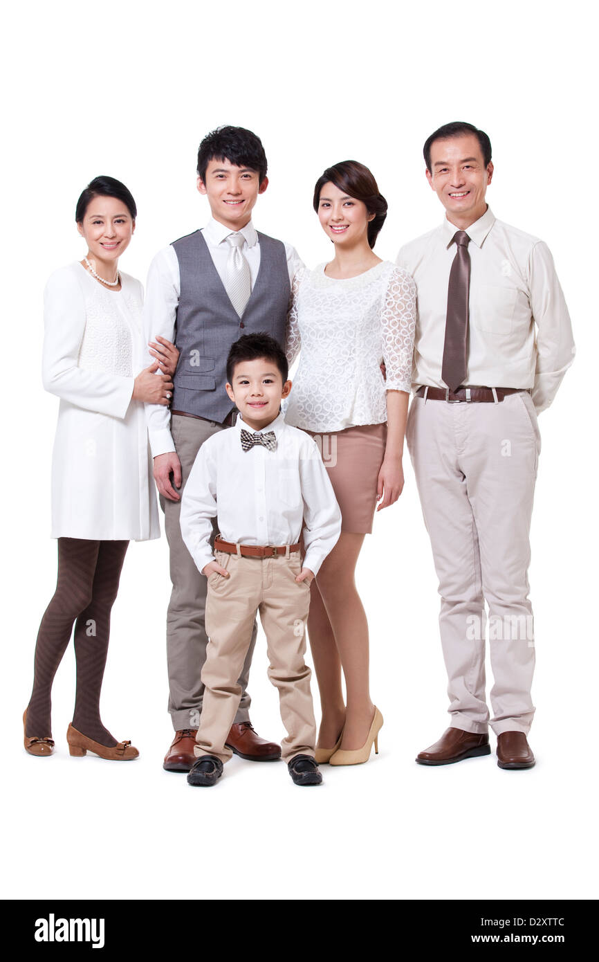 Portrait of happy family Stock Photo - Alamy