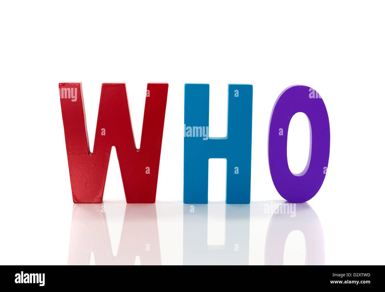 the word who in wooden letters Stock Photo - Alamy