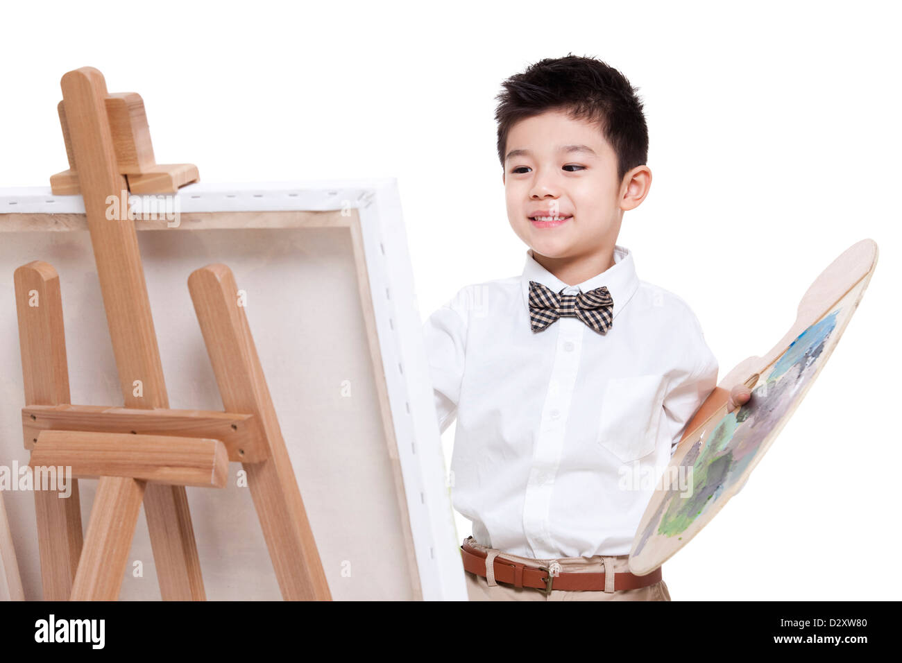 Cute little boy drawing Stock Photo - Alamy