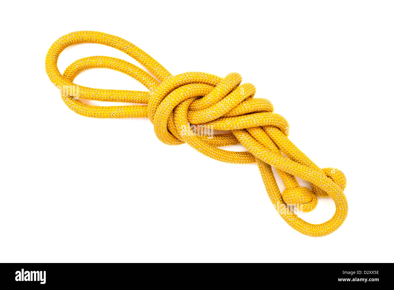 yellow skipping rope isolated on white background Stock Photo - Alamy