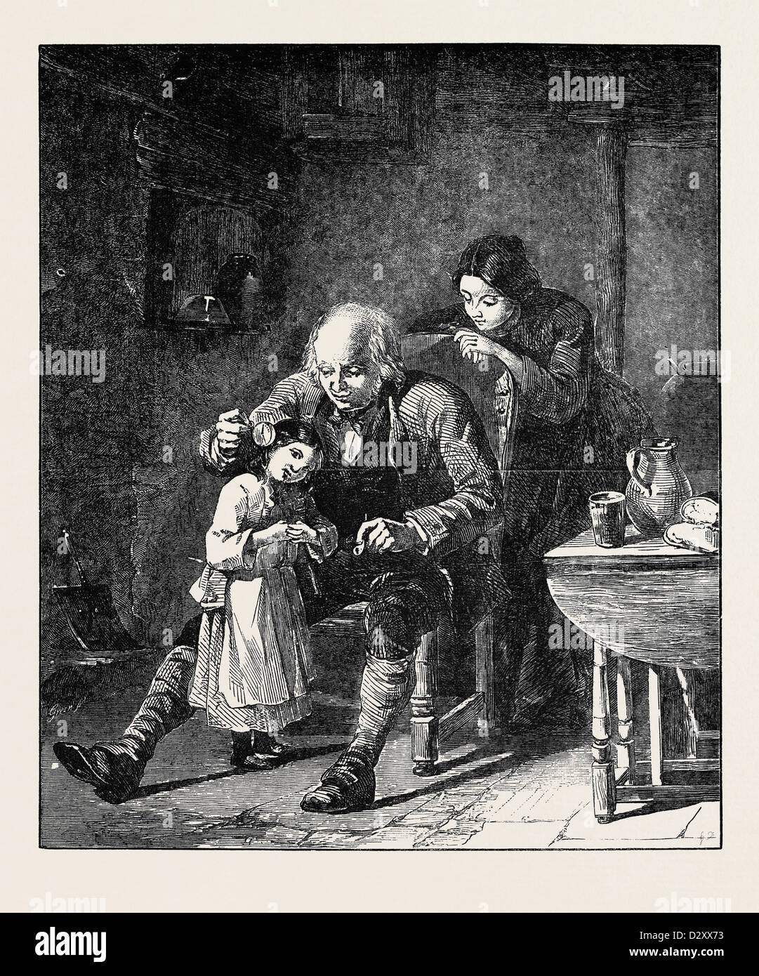 THE GRANDFATHER'S WATCH PAINTED BY WILLIAM GOODALL, FROM THE EXHIBITION ...