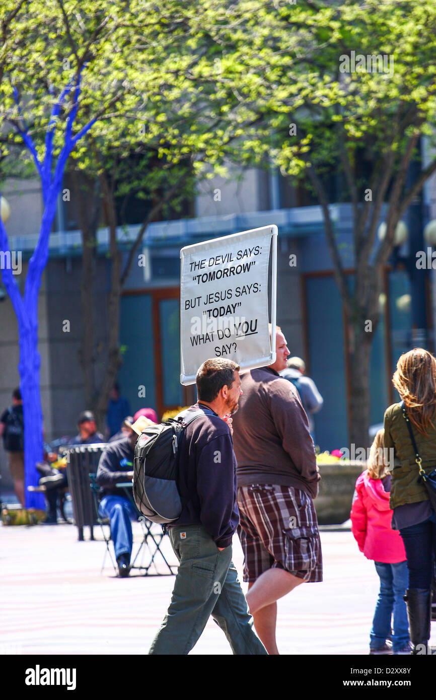 Jesus placard hi-res stock photography and images - Alamy