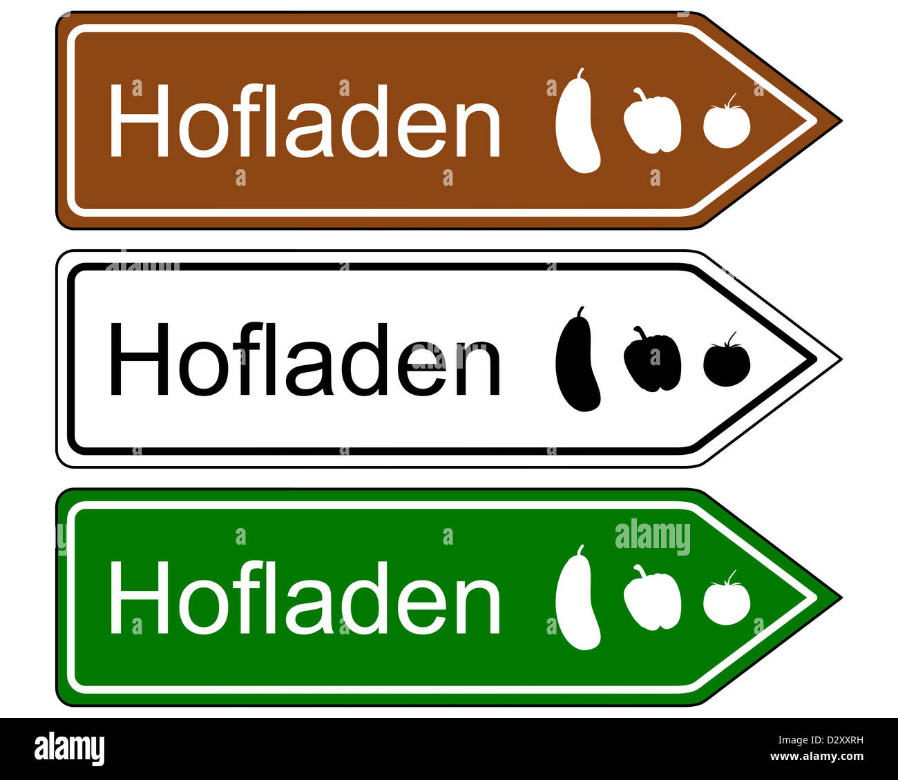 Direction sign farm shop Stock Photo - Alamy