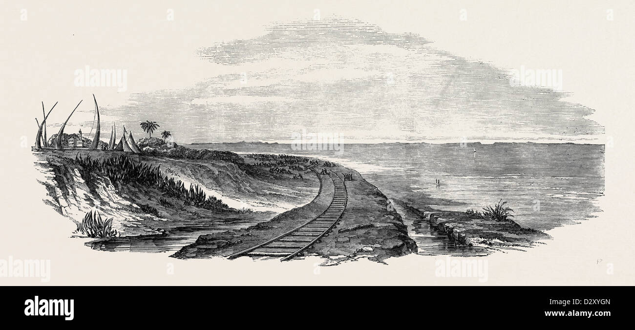 RAILWAY WORKS, AND TEMPORARY RAILS, NEAR ALEXANDRIA Stock Photo - Alamy