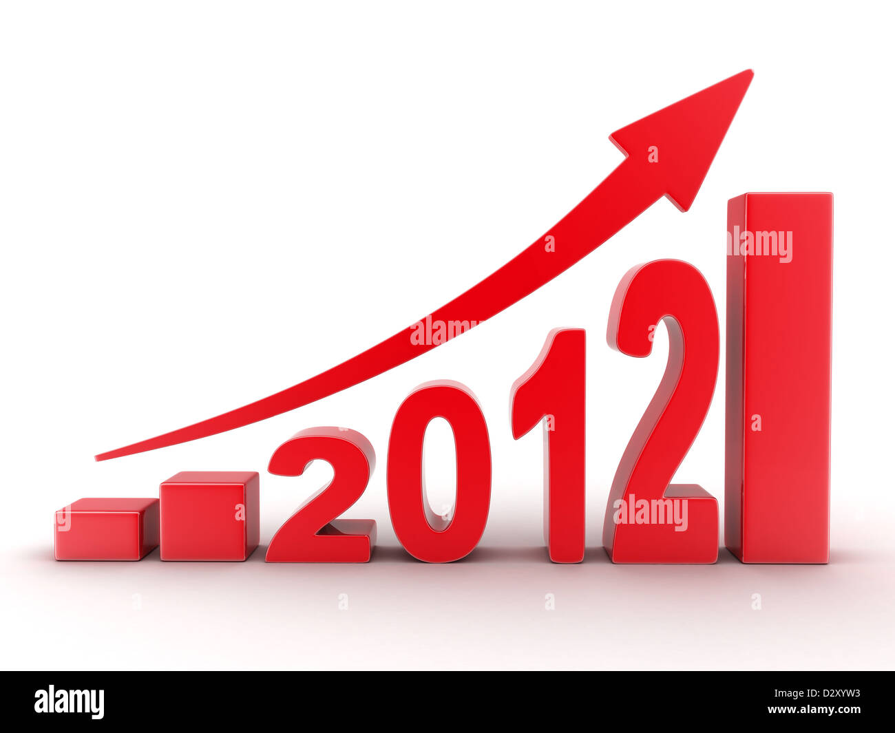 Abstract diagram 2012 red (done in 3d Stock Photo - Alamy