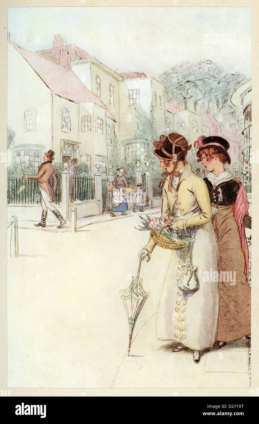 Illustration from the J. M. Barrie play Quality Street, a comedy about ...
