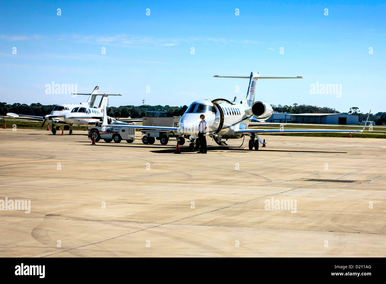 Cessna Citation private jet at Sarasota Airport in Florida Stock Photo ...