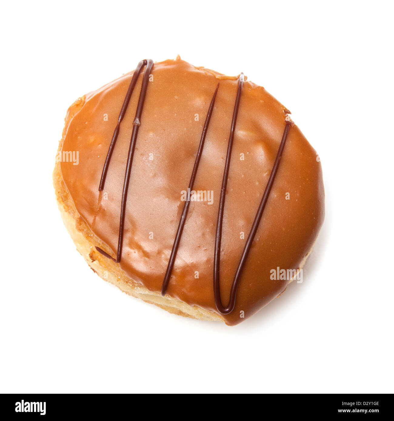 Iced donut isolated on a white studio background Stock Photo - Alamy
