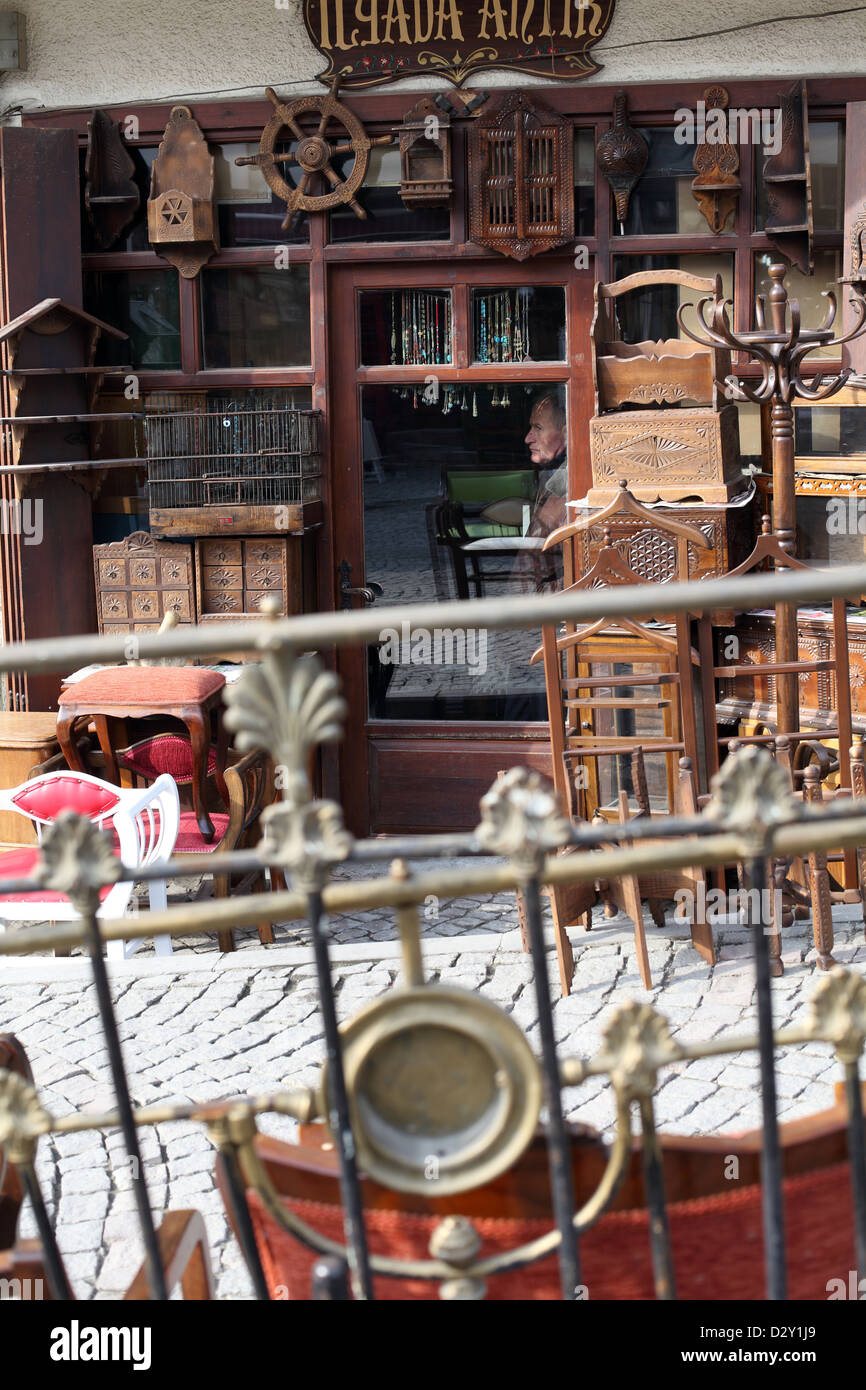 Antiques shop in old town, Ankara, Central Anatolia, Turkey Stock Photo ...