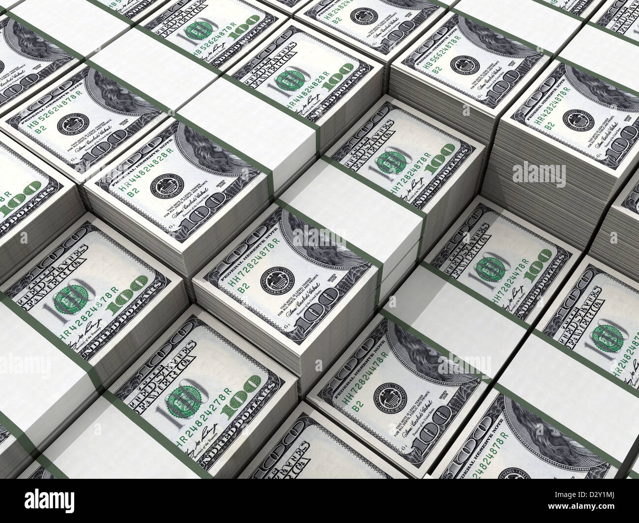 wads of money (done in 3d Stock Photo - Alamy