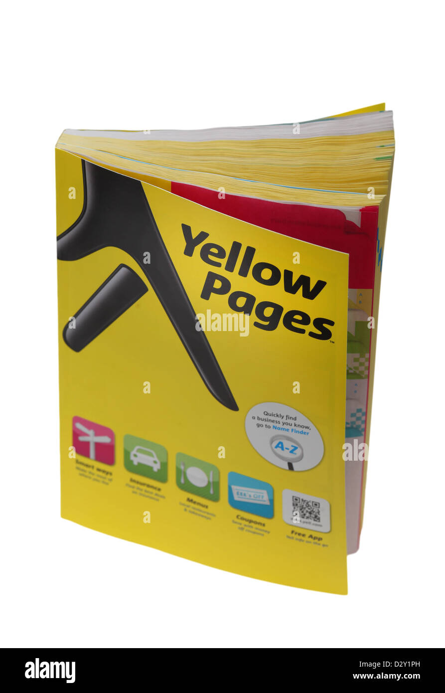 Yellow pages Cut Out Stock Images & Pictures - Alamy