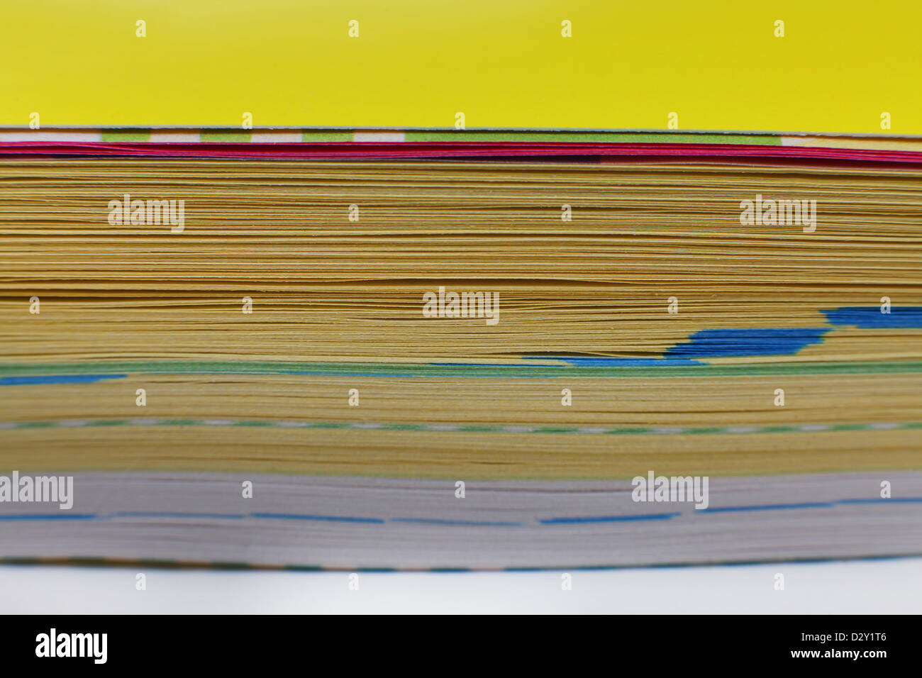 Close-up Yellow Pages Telephone Directory Stock Photo - Alamy