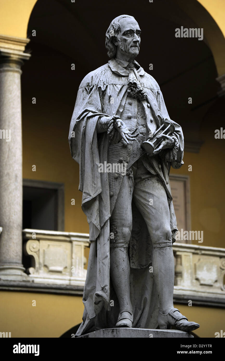 Alessandro Volta (1745-1827). Italian physicist. Statue. University of ...