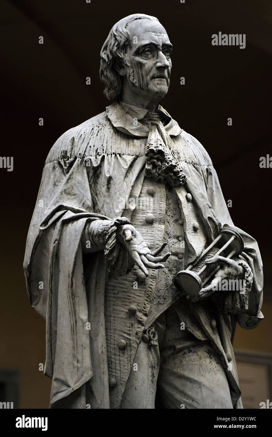 Alessandro Volta (1745-1827). Italian physicist. Statue. University of ...