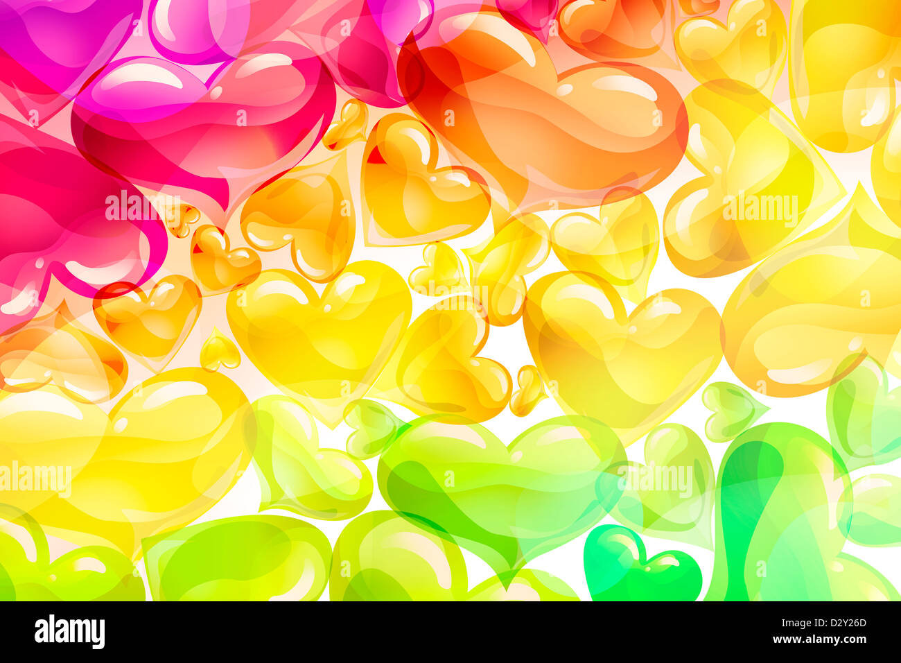 Colorful heart shapes Stock Photo - Alamy