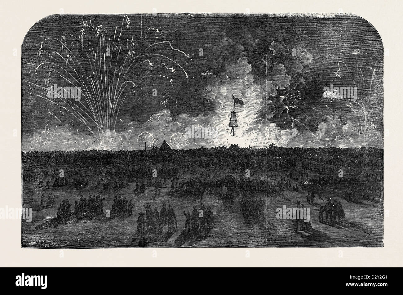 BONFIRE AND FIREWORKS ON BLACKHEATH, TO CELEBRATE THE FALL OF ...