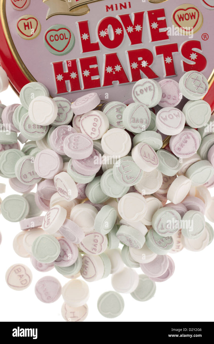 Love hearts sweets hi-res stock photography and images - Alamy
