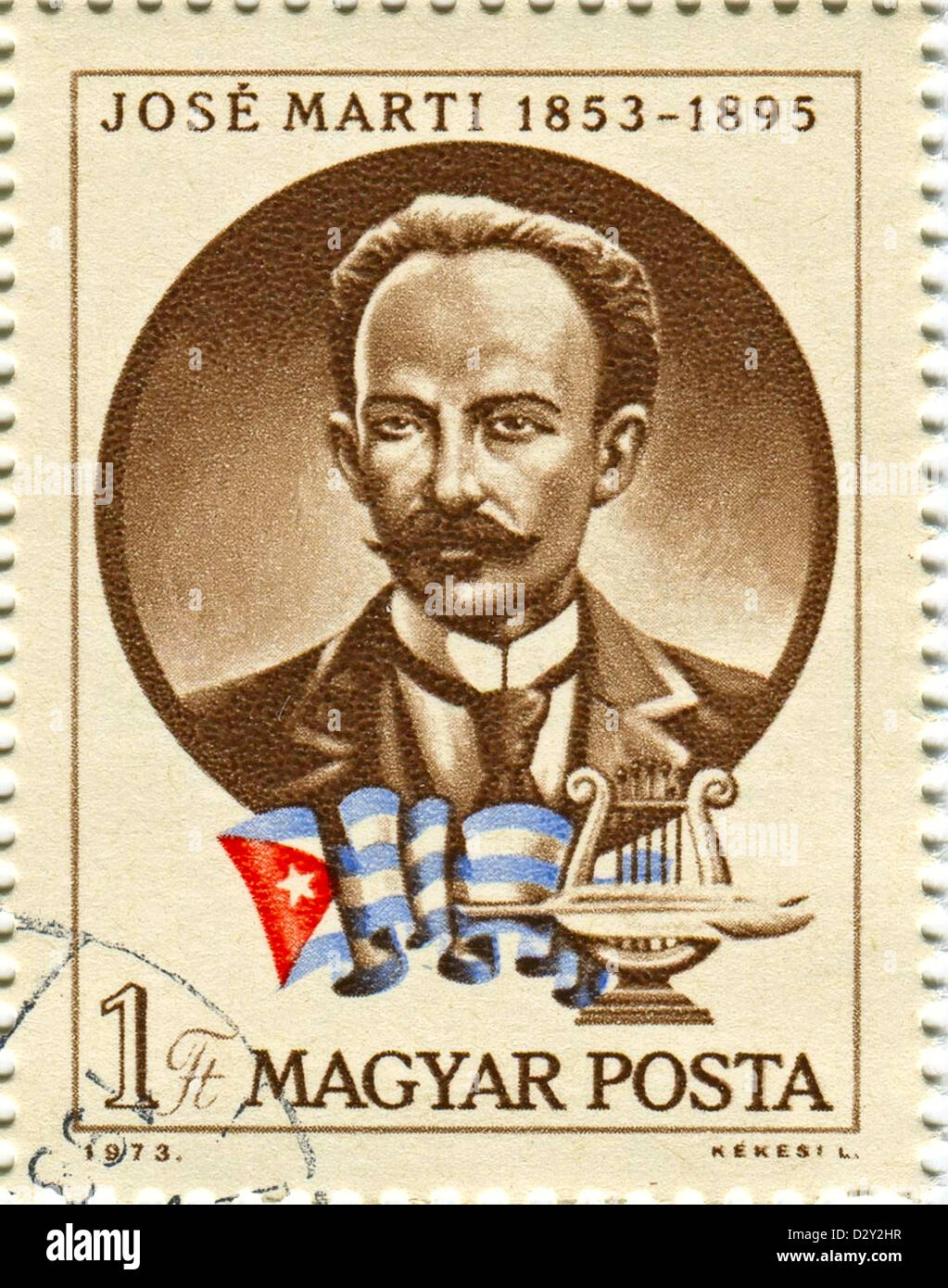 HUNGARY - CIRCA 1973: Postage stamps printed in Hungary dedicated to ...