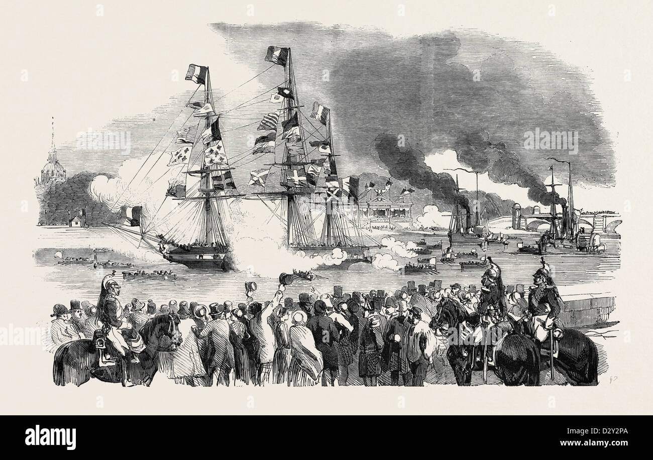 THE NAVAL COMBAT ON THE SEINE, AT PARIS, 1852 Stock Photo - Alamy