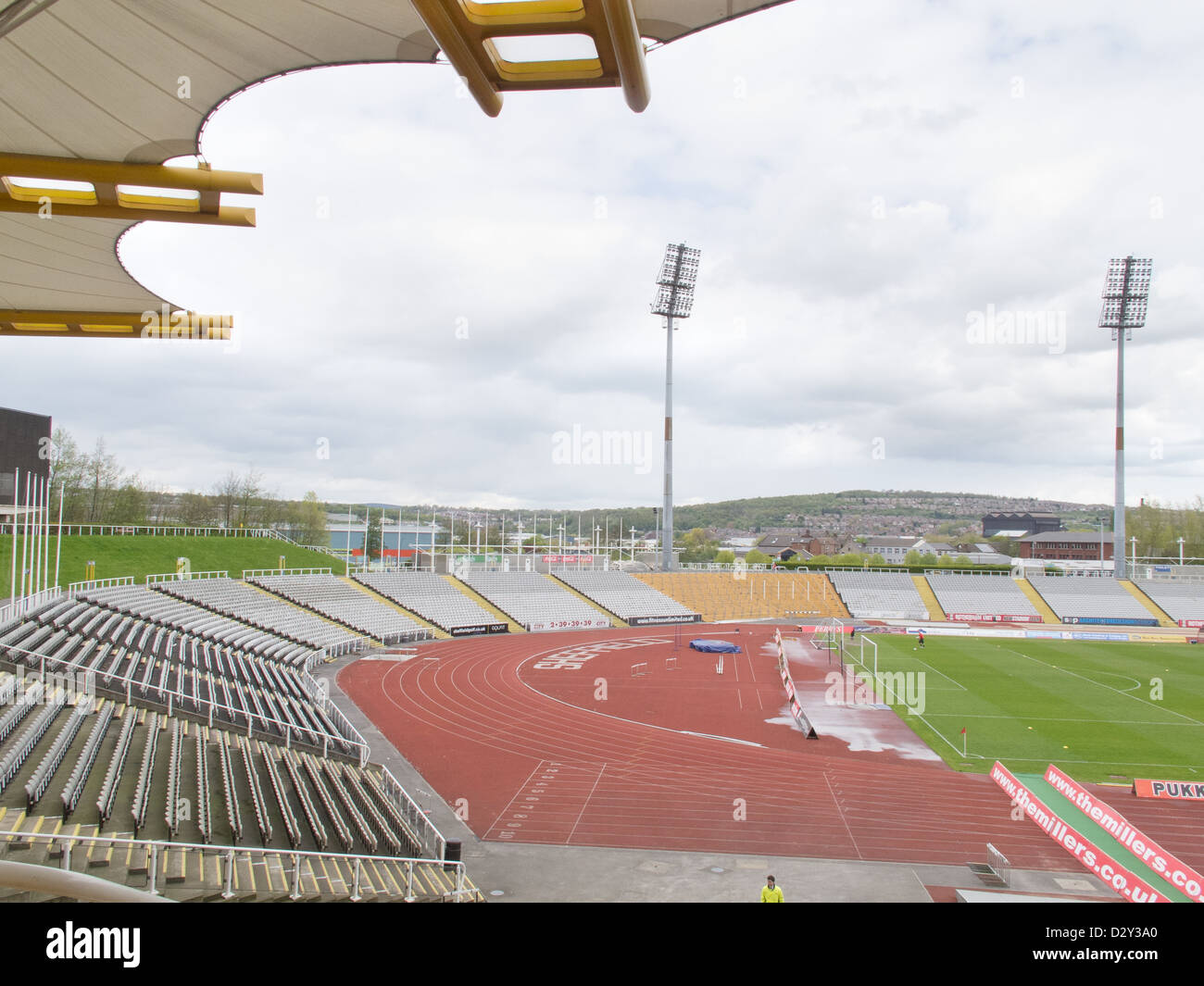 Don Valley Stadium Sheffield, South Yorkshire, England, Uk. Empty seats ...