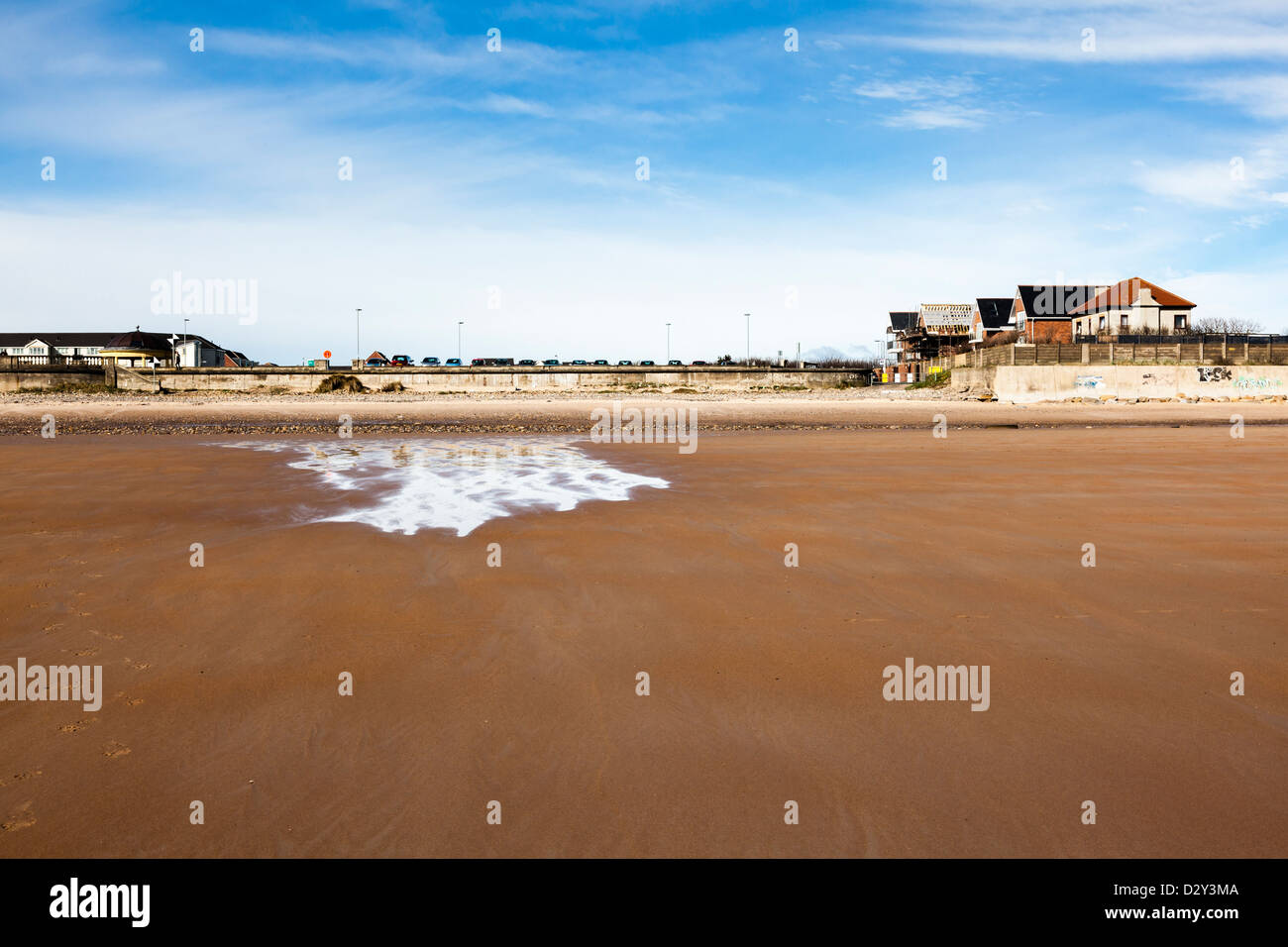 Blyth sandy beach at low tide, Northumberland, UK Stock Photo - Alamy