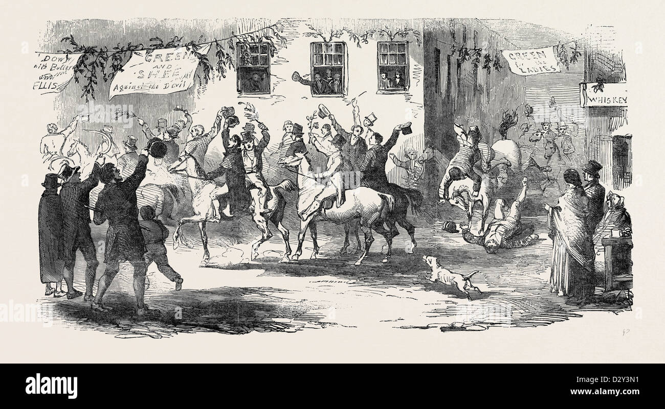 THE KILKENNY ELECTION, CHAIRING OF THE RETURNED MEMBERS, 1852 Stock ...