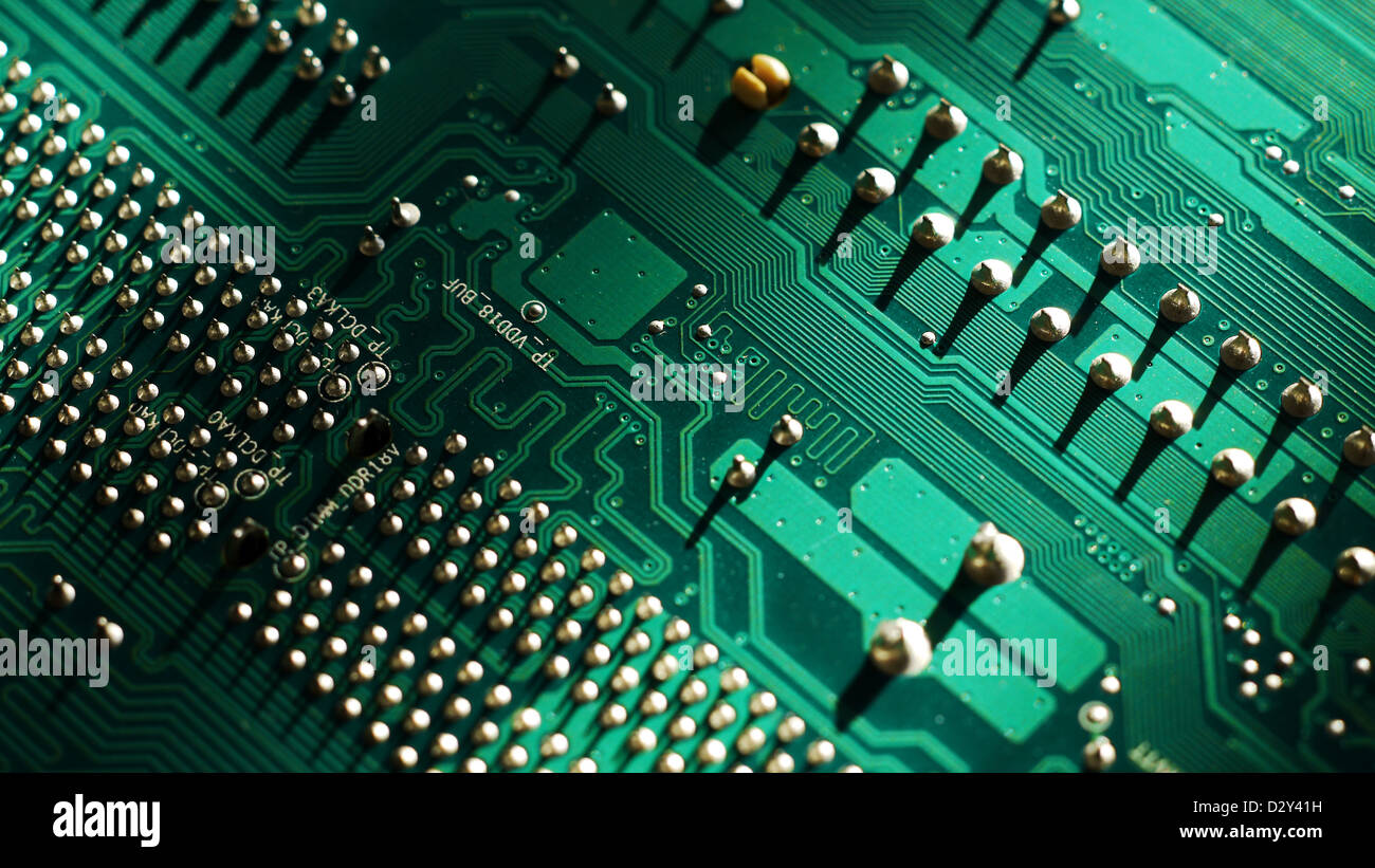 Big Close Up of Motherboard or Mainboard Stock Photo - Alamy