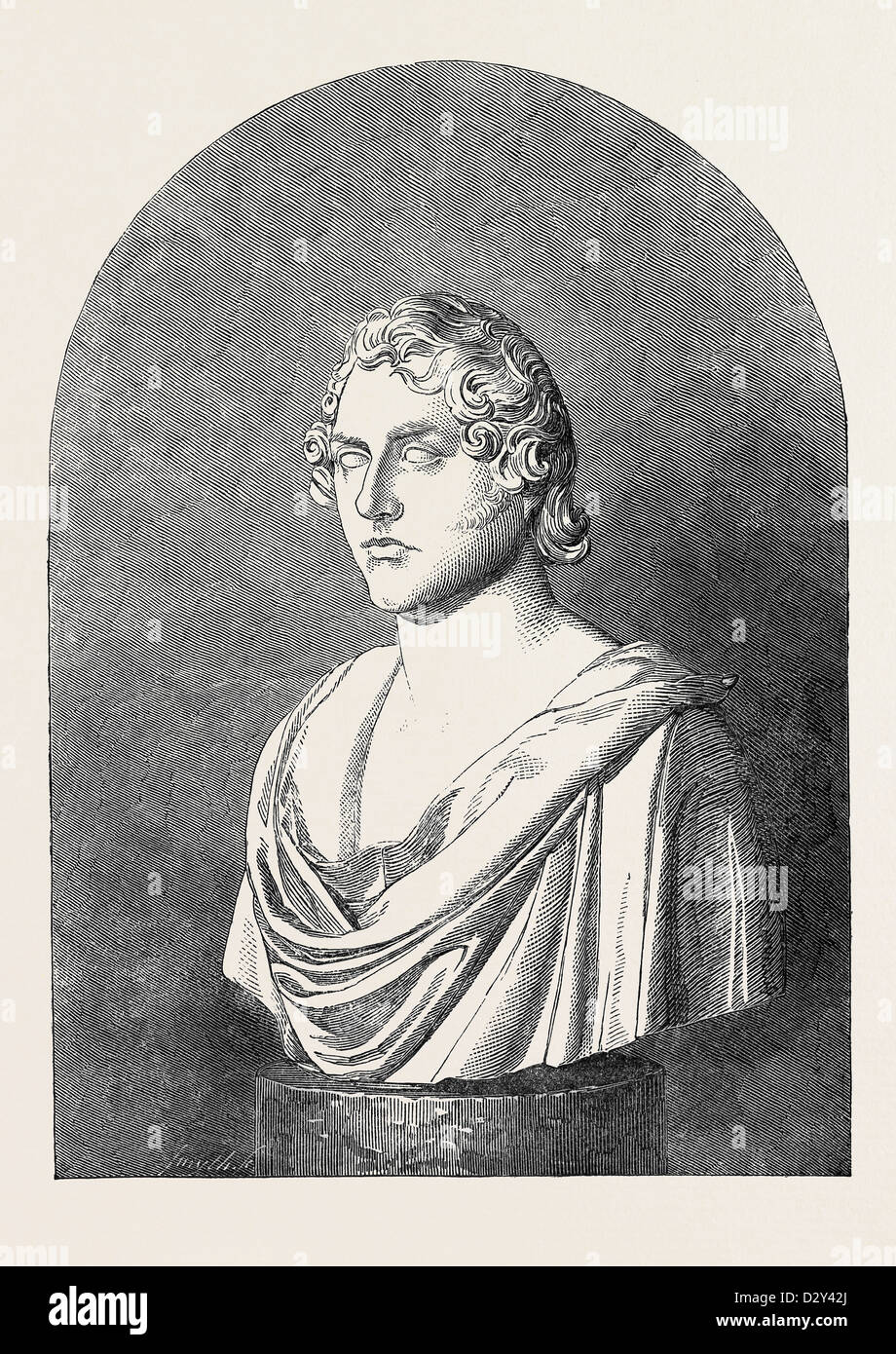 BUST OF LORD BYRON, BY BARTOLINI, 1852 Stock Photo - Alamy
