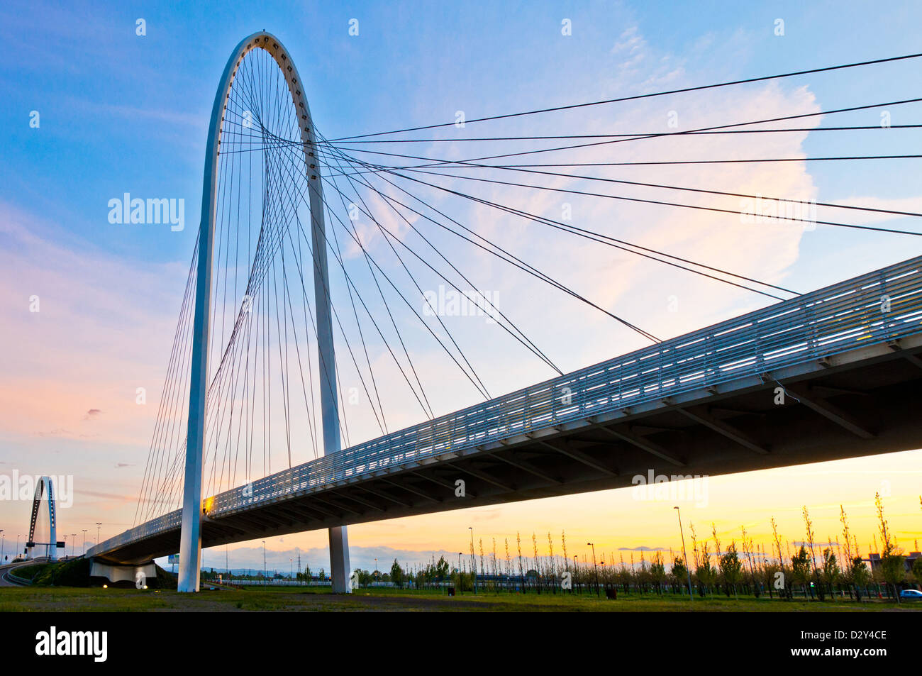 famous Calatrava bridge in Reggio Emilia in northern Italy Stock Photo ...