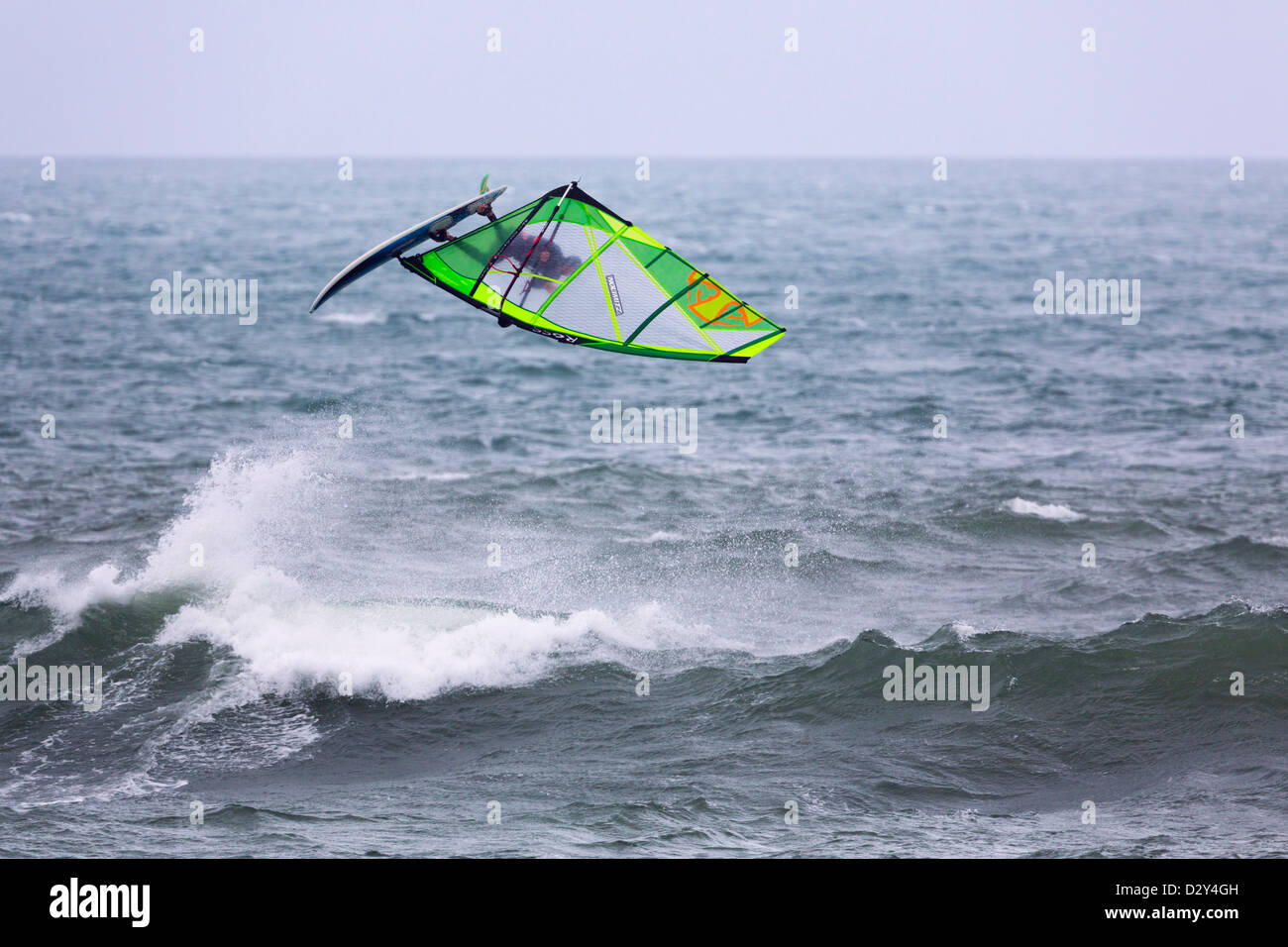 Wind Surfing; Cornwall; UK Stock Photo - Alamy