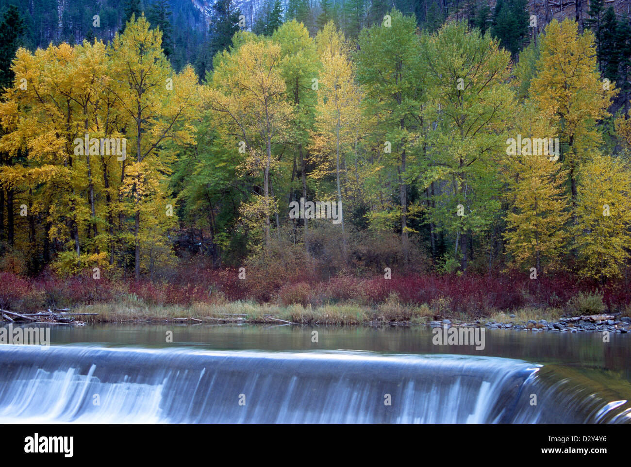 Fall colors and river Stock Photo - Alamy