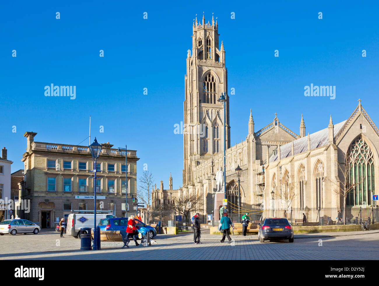 The Boston stump or St Botolph's church and Market place Boston ...