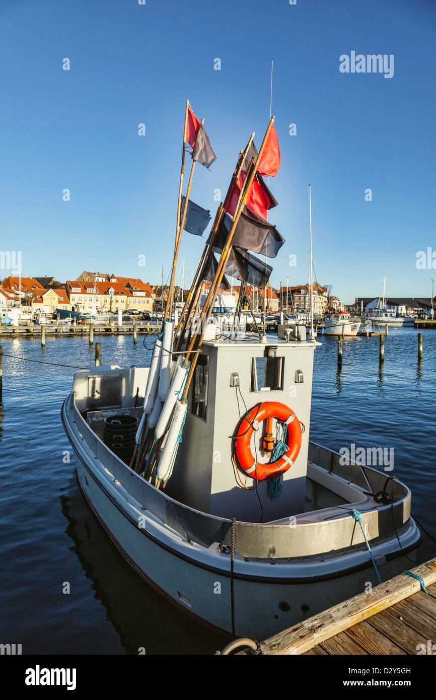 Faaborg harbour on Funen in Denmark Stock Photo - Alamy