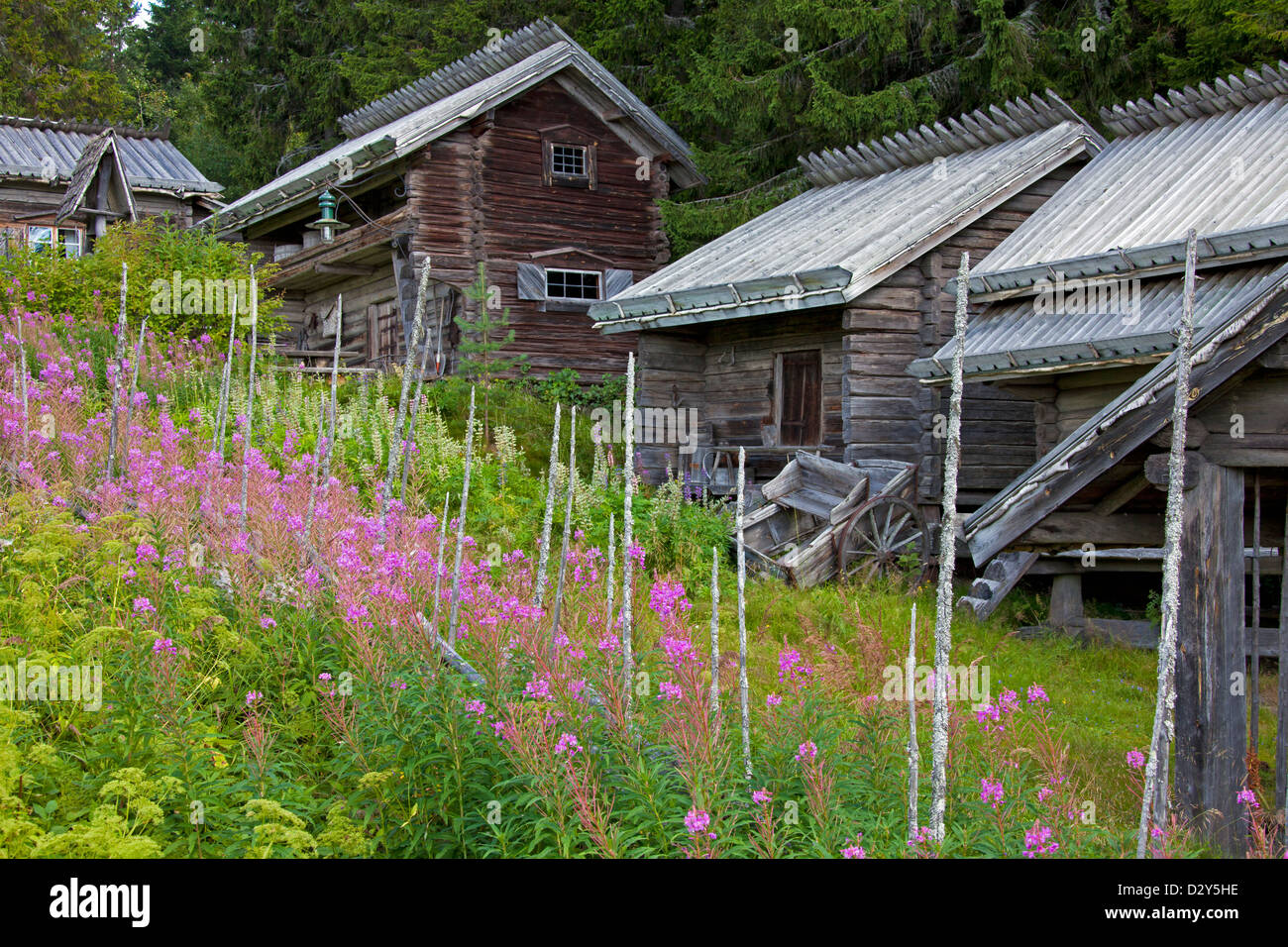 Log cabin village hi-res stock photography and images - Alamy