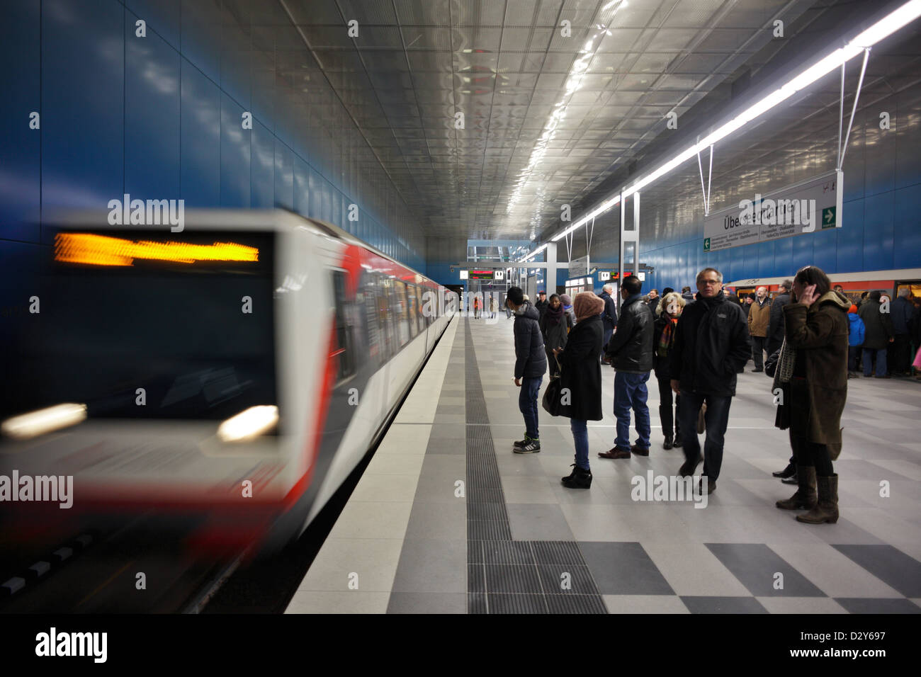 Hamburg, Germany, Metro Station Ueberseequartier the U4 Stock Photo - Alamy