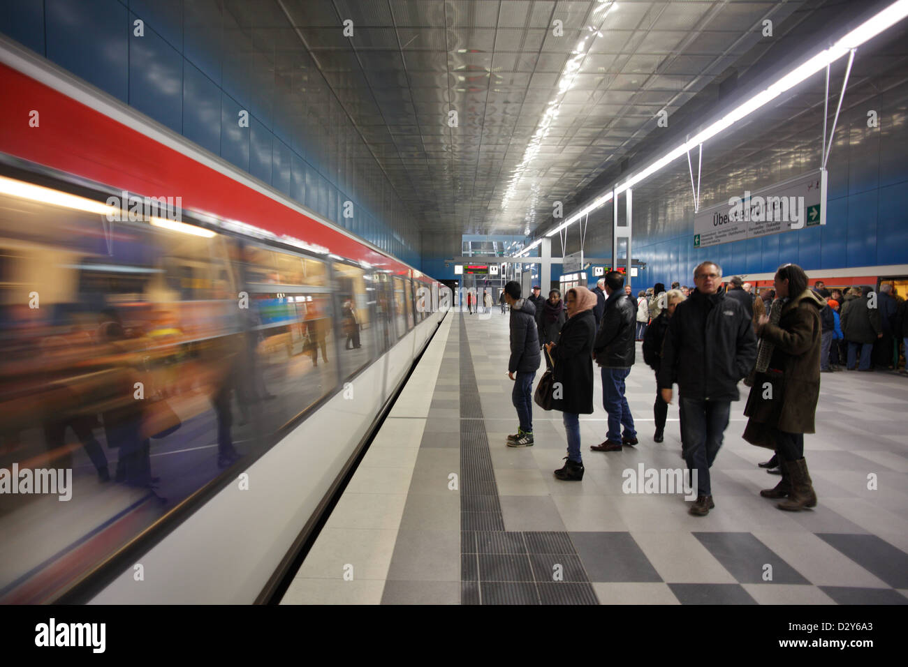 Hamburg, Germany, Metro Station Ueberseequartier the U4 Stock Photo - Alamy