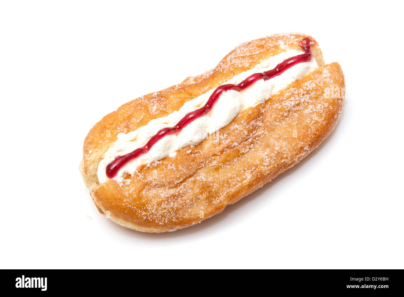 Cream donuts isolated on a white studio background Stock Photo - Alamy