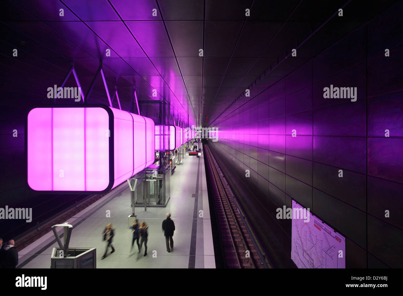 Hamburg, Germany, HafenCity University Metro Station on line U4 Stock ...